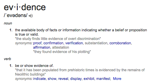 evidence | be you.