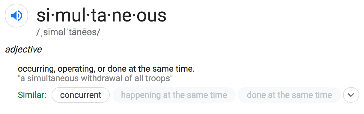 simul\taneous | be you.